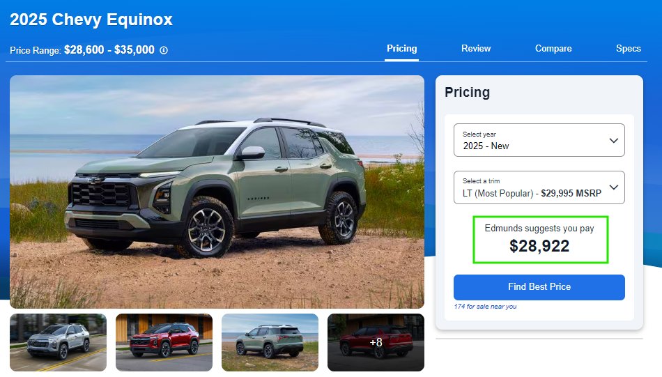 We provide car pricing information – Edmunds Help Center